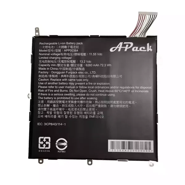 Laptop battery for APack APP00364 - batteryshop.sg