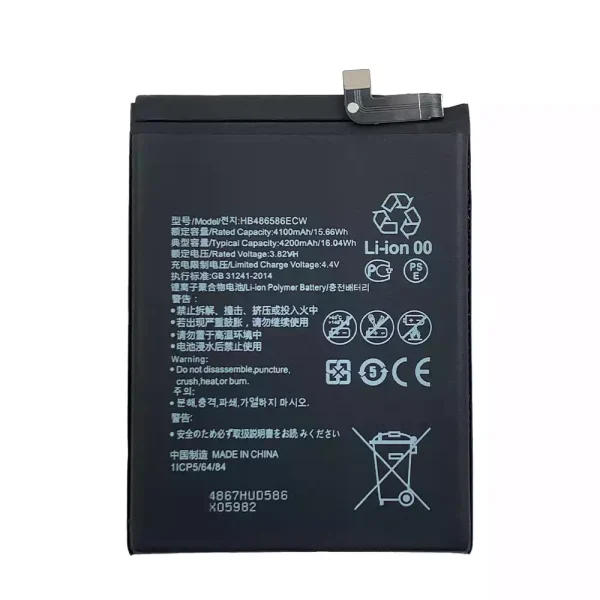 Battery HB486586ECW for HUAWEI Mate 30 / Honor V30 /Honor View 30 / Nova 6 / P40 lite / V30 Pro ...