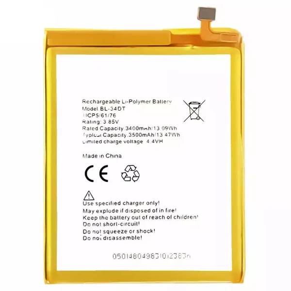 Battery BL-34DT for Tecno Phantom 9/ Camon 12 Pro - batteryshop.sg